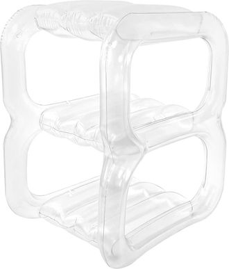 Aboofan Transparentes Aufblasbares Schuhregal Kleiderschrank F&uuml;r Den Schrank Schuhregal Faltbar Schuhregalst&auml;nder PVC