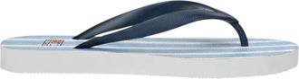 MC2 Saint Barth Homme, Chaussures, Bleu, Taille: 43 EU Tommy Beach Stripes Flip Flops