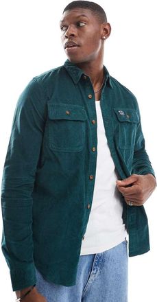 Superdry Trailsman - Chemise décontractée en velours côtelé - Vert pin