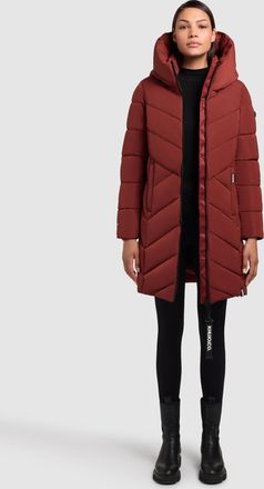 Khujo Steppmantel KHUJO DARKA2, Damen, Gr. XXL, dunkelrot, 100% Polyester, unifarben, regular fit, eingesetzt elastischer Bund, M&auml;ntel Steppmantel, Topselle