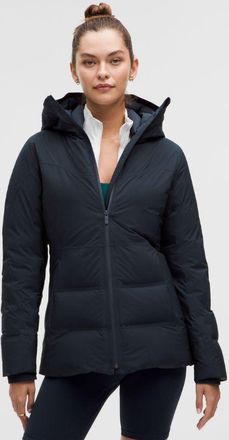 lululemon Sleet Street Daunenjacke mit F&uuml;llkraft 600 aus StretchSeal f&uuml;r Frauen - Gr&ouml;&szlig;e 12 in True Navy
