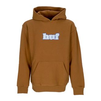 HUF Schwerer Gummihodie mit Logopatch - - Sweatshirts & Hoodies - Herren - Braun - XL