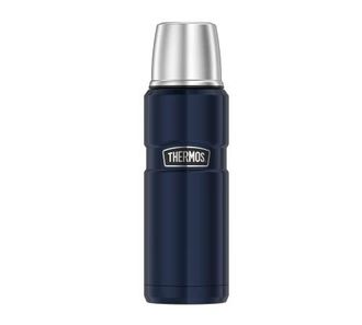 Thermos Stainless King 4003.256.047 Bouteille isotherme en acier inoxydable avec bouchon tournant Bleu nuit 0,47 l