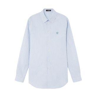 Versace Homme, Chemises, Bleu, Taille: M Chemise boutonn&eacute;e avec logo