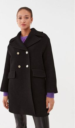 Pinko Pinko Wollmantel Effetto 101747 Y7DY Schwarz Regular Fit