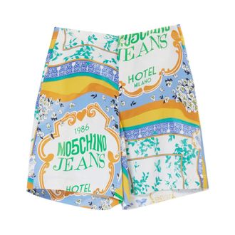 Moschino Kurze Crepe Schal Print Shorts - - Shorts - Damen - Mehrfarbig - M