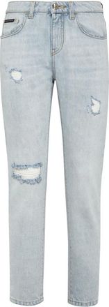 Philipp Plein Femme, Jeans, Bleu, Taille: W28 Boyfriend Statement