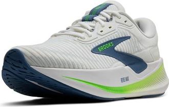Brooks Chaussures de course et de marche Revel Max Neutral pour homme, Blanc/clair de lune/vert gecko, 44.5 EU