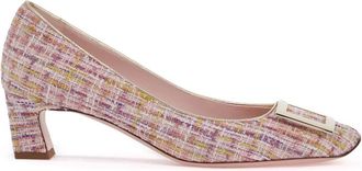 Roger Vivier Femme, Chaussures, Multicolore, Taille: 35 EU Tweed Trompette D&eacute;collet&eacute; Chaussures