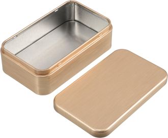 BESPORTBLE Quadratische Wei&szlig;blechdose Geb&uuml;rstet Mit Deckel Metall Aufbewahrungsbox F&uuml;r Tee Schmuck Und Accessoires Tragbarer Beh&auml;lter F&uuml;r Zuhause Und B&uuml;ro