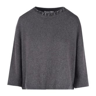Liviana Conti Pull &agrave; col rond - Femme - Pulls - Gris - Taille: 38 FR