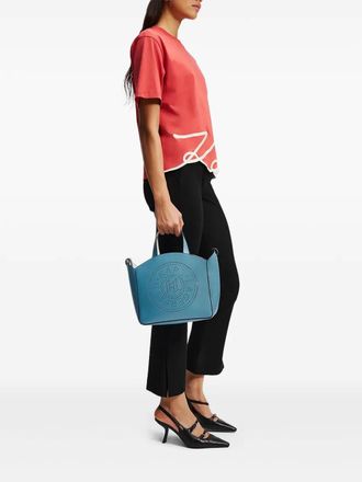 Karl Lagerfeld petit sac à main à motif K/Circle - Bleu