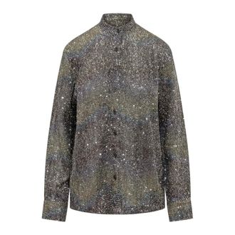 Missoni Chemise Caperdoni LS - Femme - Blouses et Chemises - Brun - Taille: 38 FR