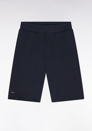 Eden Park Short En Molleton Coton Bleu Marine Coupe Droite