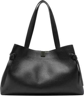 Yuzefi sac cabas Gyoza en cuir - Noir