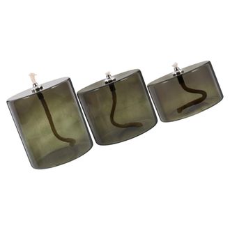 Hemobllo 3 St&uuml;ck Glas &Ouml;llampen aus Glas mit Baumwollseil Dekorative Petroleumlampen f&uuml;r Inneneinrichtung Gr&uuml;ne &Ouml;llampen als Tischdekoration f&uuml;r Zuhause und Hoc