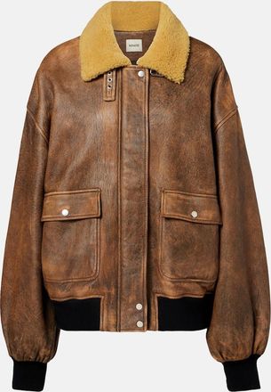 Khaite Lederjacke Sandor mit Shearling