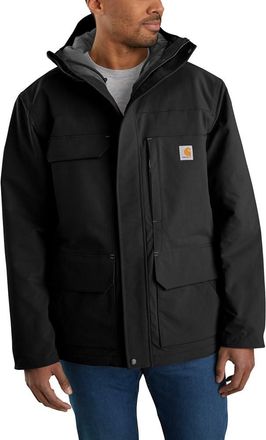 Carhartt Work in Progress Mens Super Dux Relaxed Fit Insulated Traditional Coat, BLACK, L