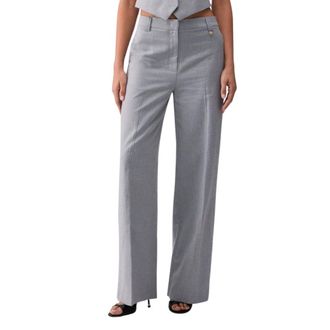 Liu Jo Femme, Pantalons, Gris, Taille: 36 FR Smart Melange Pantalons