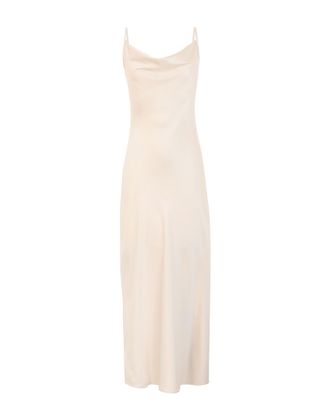 8 by YOOX SILK COWL-NECK MIDI DRESS