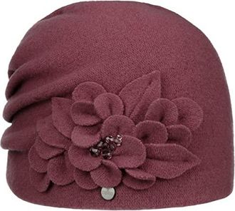 Lierys Bonnet en Laine Zikana Femme - Made in The EU pour lhiver Hiver Automne-Hiver - Taille Unique Parme