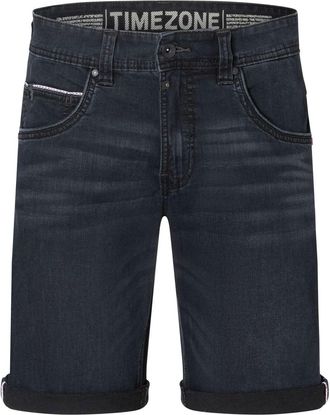 Timezone Herren Jeans Shorts Slim SCOTTYTZ Short - Mid Waist - Slim Fit W29-W40, Größe:W 31, Farbe:3262-9900 Used Black Wash