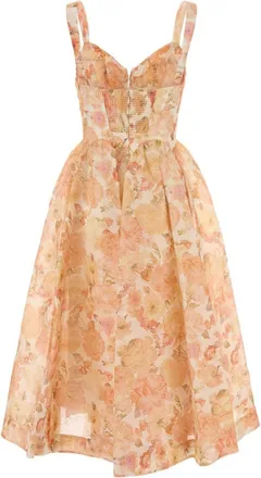 Zimmermann Rebellion Drape Midi Dress - Beige