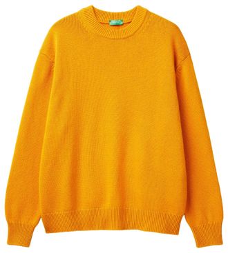 Benetton Herren Masche G/C M/L 1344U108g Pullover, Orange, XX-Large