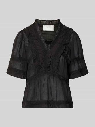 Neo Noir Blusenshirt mit H&auml;kelspitze Modell Evienne