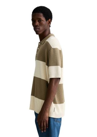 Marc O'Polo Denim Poloshirt mit Waffelstruktur