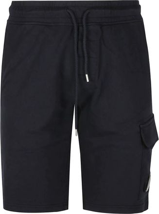 C.P. Company C.p. Company, Homme, Shorts, Bleu, Taille: M Light Fleece Cargo Lens Sweatshorts