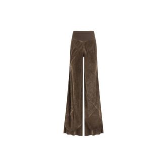 Rick Owens Femme, Pantalons, Brun, Taille: 40 FR Viscose Casual Pants
