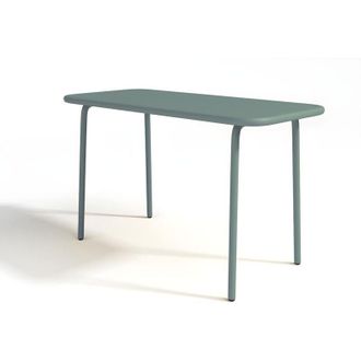 Vente-Unique Table de jardin pour enfants en m&eacute;tal L.80 cm - Vert amande - POPAYAN de MYLIA