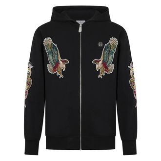 Philipp Plein Zip Hoodie Tattoo Patches - - Sweatshirts & Hoodies - Herren - Schwarzk - S
