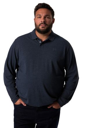 Men Plus Herren große Größen Übergrößen Menswear L-8XL Men+ Poloshirt, Bauchfit, Basic, Piqué, Langarm, bis 10 XL Navy blau 7XL 836274130-7XL
