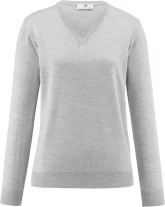 Peter Hahn V-Pullover aus 100% Schurwolle Pure Tasmanian Wool Peter Hahn grau
