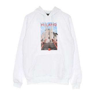 Dolly Noire Wei&szlig;e Milano Hoodie Langarm Sweatshirt - - Sweatshirts & Hoodies - Herren - Wei&szlig; - M