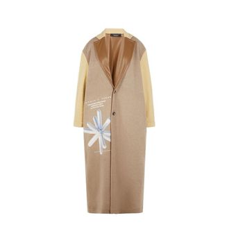 victoria/tomas Manteau r&eacute;versible en laine et eco-cuir