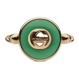 Gucci Interlocking Ring in Ros&eacute;gold - - Accessories - Damen - Mehrfarbig - 50 MM