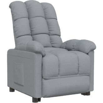 vidaXL Relaxsessel Hellgrau Stoff - Vidaxl