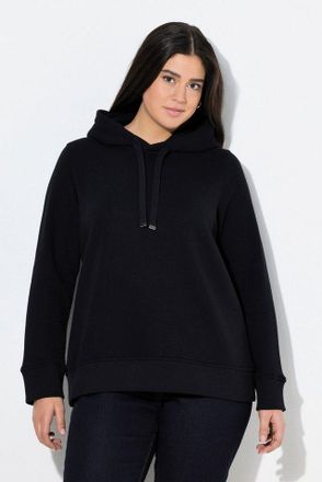 Ulla Popken Sweatshirt Hoodie Rippbündchen Kapuze Langarm