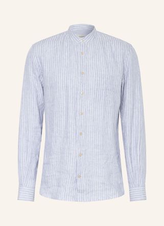 Agnona Agnona Leinenhemd Regular Fit Mit Stehkragen blau