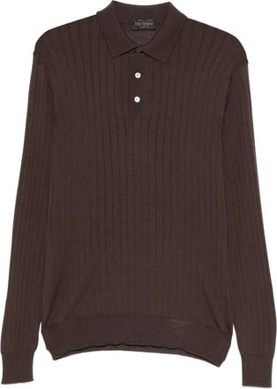 Dell'Oglio polo à manches longues - Marron