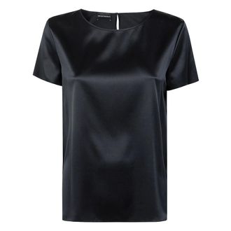 Emporio Armani Top Manches Courtes - Femme - Blouses et Chemises - Noir - Taille: 42 FR