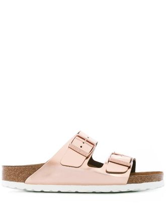 Birkenstock Arizona Sfb Metallic Copper, Natural Leather