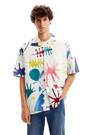 Desigual Cam_Star T-Shirt, Blanc, Large Homme