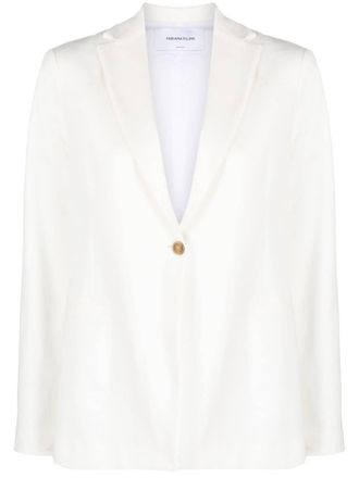 Fabiana Filippi blazer à capuche - Blanc