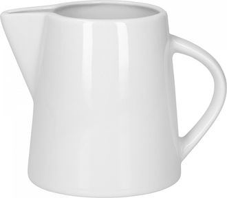 Van Well van Well | Lilli - Milchkännchen Porzellan Weiß 250ml - Sahne-Kännchen mit klassischem, glänzendem Design - Zubehör für Kaffeetafel in Restaurants, Ho