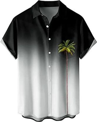 Generic Chemise hawa&iuml;enne amusante &agrave; manches courtes pour homme - Style d&eacute;contract&eacute; - Pour l&eacute;t&eacute;, les Cara&iuml;bes - Pour le golf, le palmier hawa&iuml;en, la croisi&egrave;re