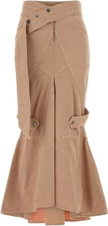 Blumarine Femme, Jupes, Beige, Taille: 38 FR Jupe Midi en Denim